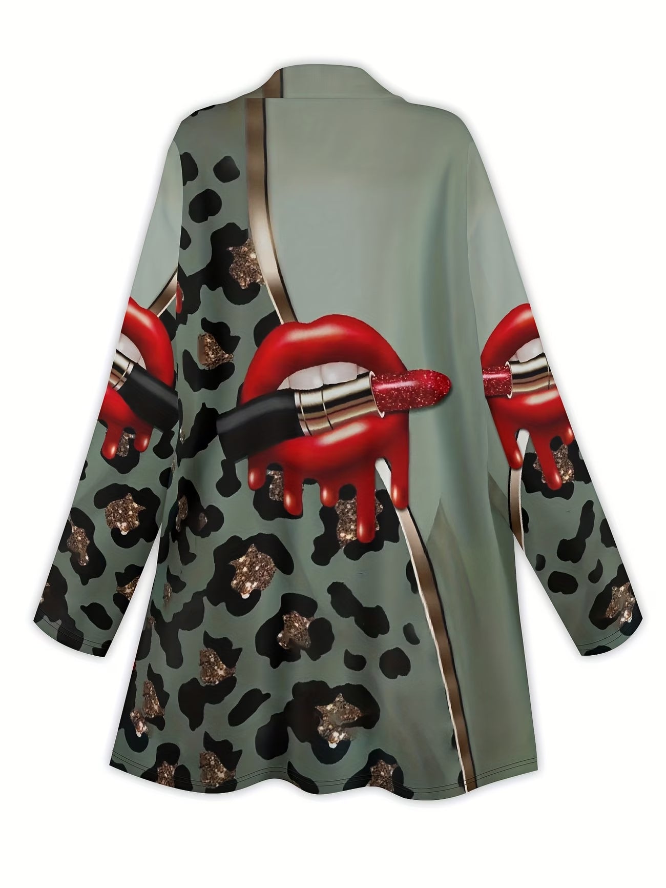 Plus Size, New Casual Comfortable Fashion Artistic Leopard Print ...